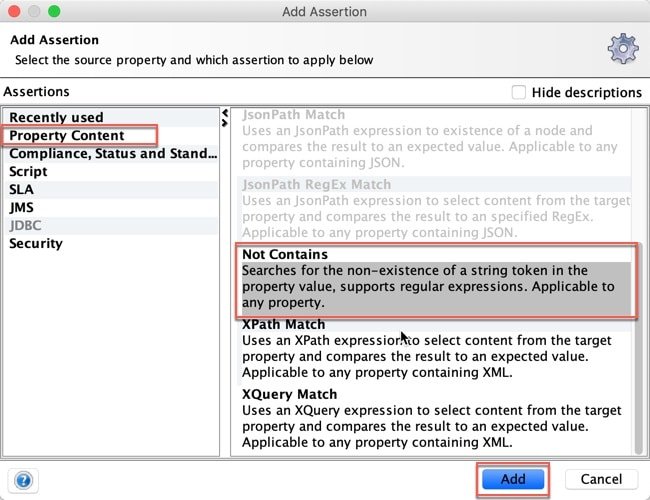 Soapui Common Assertions Compliance Status And Sla In Soapui 7740